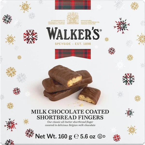 Walkers Milk Chocolate Coated Shortbread Fingers 160g – Myers of Keswick